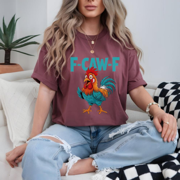 F-CAW-F (TEAL ROOSTER) – Funny Bone Apparel